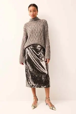MARIE OLIVER Wray Skirt - Platinum