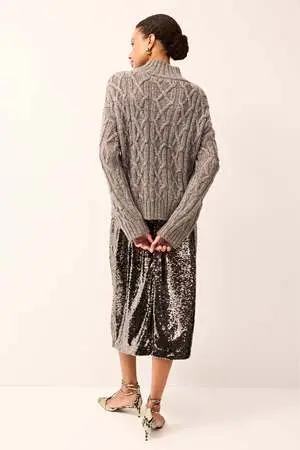 MARIE OLIVER Wray Sequined Pencil Skirt