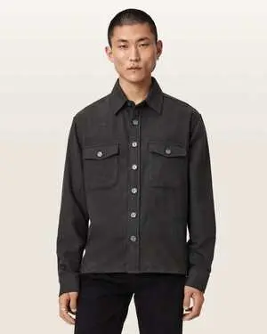 ALLSAINTS Haiku Long Sleeve Button Up Shirt - Marl