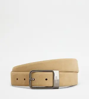 TOD'S Belt In Suede - Beige