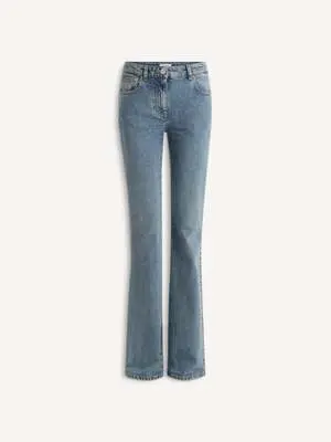 Balmain Bootcut Faded Denim Jeans - Blue
