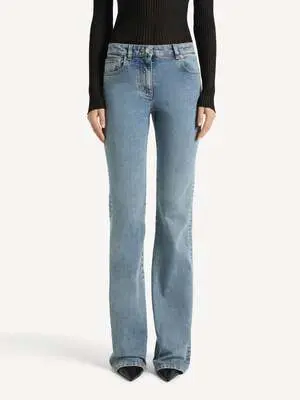 Balmain Bootcut Faded Denim Jeans
