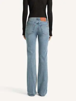 Balmain Bootcut Faded Denim Jeans