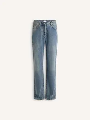 Balmain Straight-leg Faded Jeans - Blue