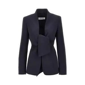 Max Mara Cady Jacket With Sash - Blue
