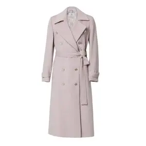 GIODORO Friona Belted Lilac Wool Coat - Grey