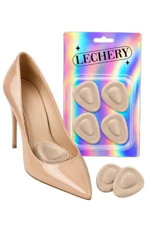 LECHERY® Water Drop Shape Metatarsal Pads Gel Cushions 2 Pack - Beige