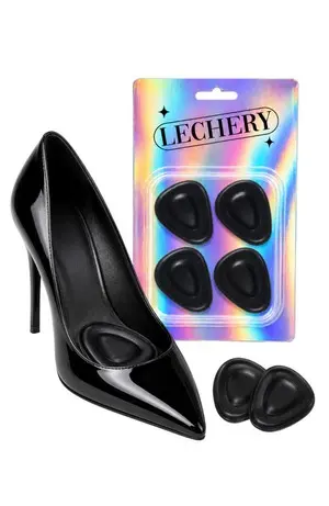 LECHERY® Water Drop Shape Metatarsal Pads Gel Cushions 2 Pack - Black