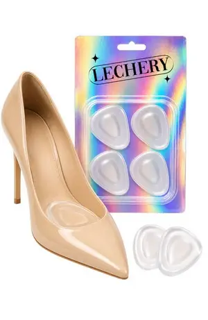 LECHERY® Water Drop Shape Metatarsal Pads Gel Cushions 2 Pack - Clear