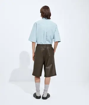 Bottega Veneta Leather Shorts