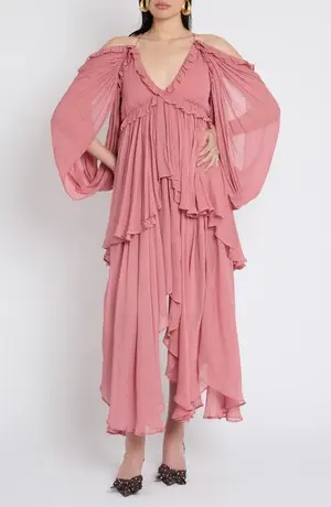 MUSE ASSEMBLY Tiered Frill Maxi Dress
