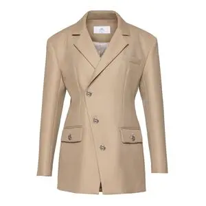 GIODORO Neutrals / Grey / Brown Gianza Taupe Wool Blazer - Grey/brown