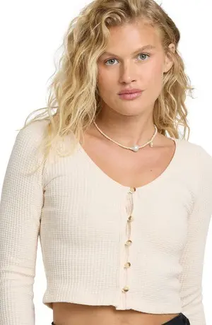BILLABONG Paxton Long Sleeve Cropped Thermal Top