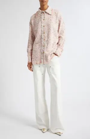 Balmain Multicolor Tweed Overshirt - Aaa Multi