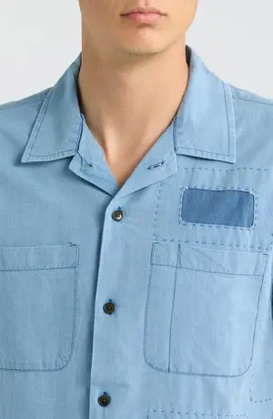 CORRIDOR Patchwork Cotton Camp Shirt
