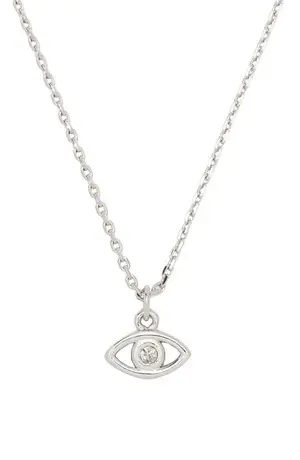 Kate Spade New York Evil Eye Pendant Necklace - Silver
