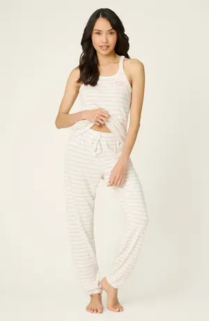 PJ Salvage Jadore Amour Striped Pajama Pants