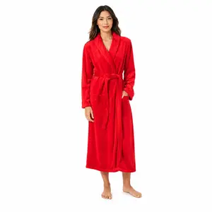 WRAPPED IN A CLOUD Plush Robe - Red