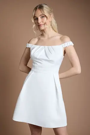 Coast Bardot Bridal Mini Dress