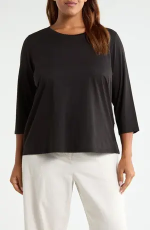Eileen Fisher Organic Cotton Top - Black