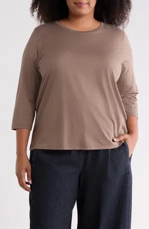 Eileen Fisher Organic Cotton Top - Cobblestone