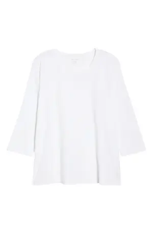 Eileen Fisher Organic Cotton Boxy Top - White