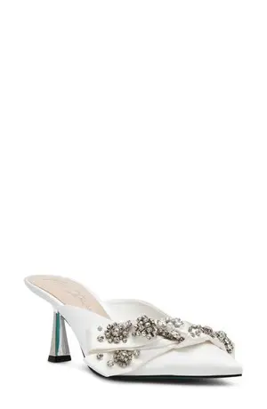 Betsey Johnson Kena Pointed Toe Mule Ivory