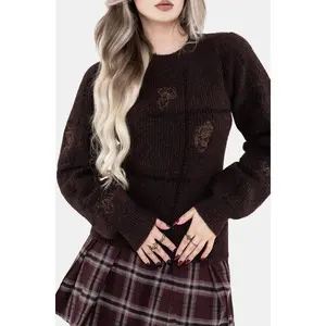 DISTURBIA Hexborn Baba Yaga Knit Sweater - Brown