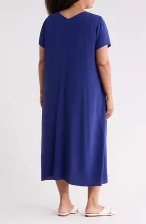 Eileen Fisher Silk Midi Dress - Infinity