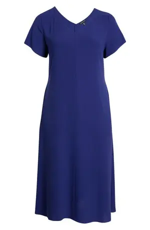 Eileen Fisher Silk Midi Dress - Infinity