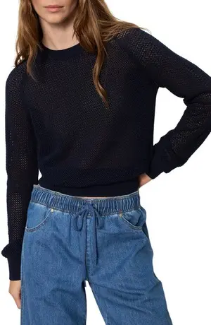 Sanctuary Soleil Open Stitch Sweater - Navy Blue