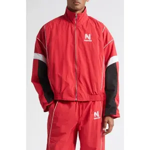 NAHMIAS Nylon Warm-up Jacket With Colorblock Details - Red