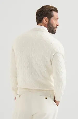 Brunello Cucinelli Cashmere Cable Knit Sweater - Panama