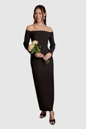 Coast Bardot Maxi Dress - Black