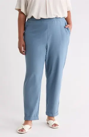 Eileen Fisher Cuffed Tapered Ankle Pants - Cold Spring