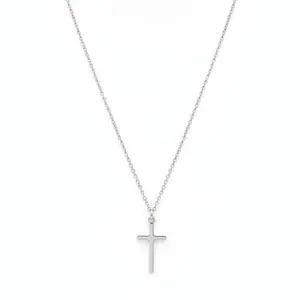 LENI JAMES The Mini Classic Cross Necklace - Silver
