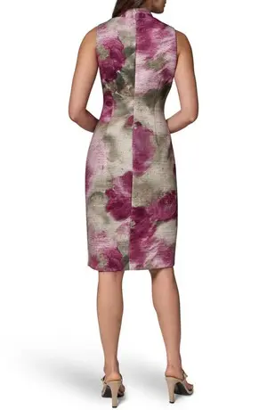 Donna Karan New York Sleeveless Sheath Dress - Prune Mult