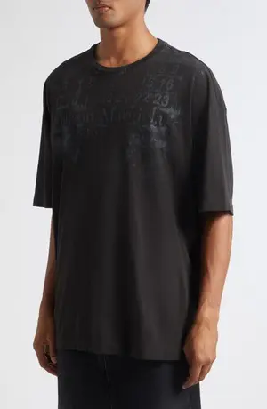 MAISON MARGIELA Numeric Cotton Oversize Graphic T-shirt