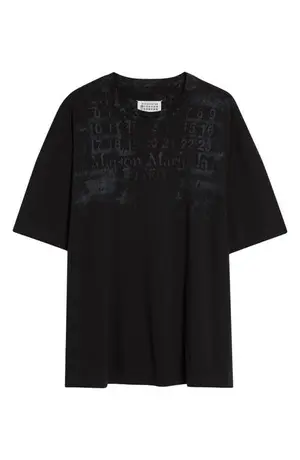 MAISON MARGIELA Numeric Cotton Oversize Graphic T-shirt
