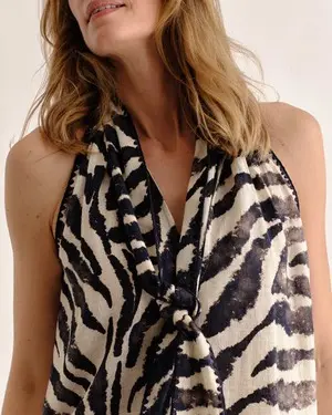 CARTOLINA Monroe Printed Halter Tank