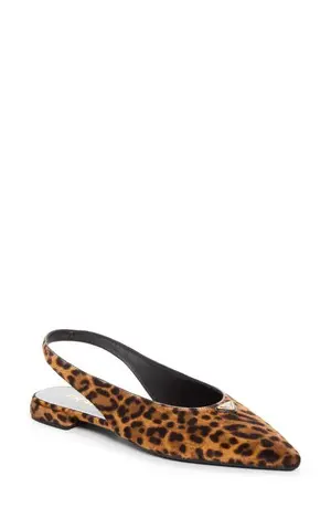 Prada Genuine Calf Hair Slingback Flat