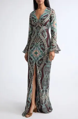 Veronica Beard Daciana Silk Maxi Dress