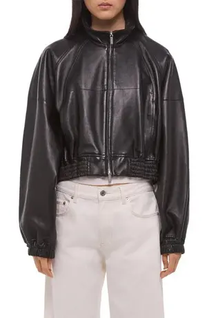 Helmut Lang Leather Bomber Jacket