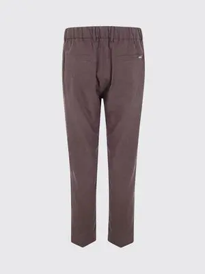 Herno Linen Chino Trousers With Pleats And Rear Welt Pockets - Cocoa