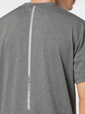 PLEIN SPORT Technical Polyester Crewneck T-shirt With Contrast Logo