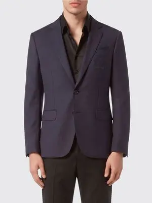 BILLIONAIRE Single-breasted Wool Blend Blazer With Classic Lapels And Flap Pockets