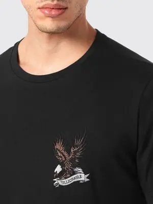 BILLIONAIRE Slim Fit Cotton T-shirt With Contrast Embroidered Logo