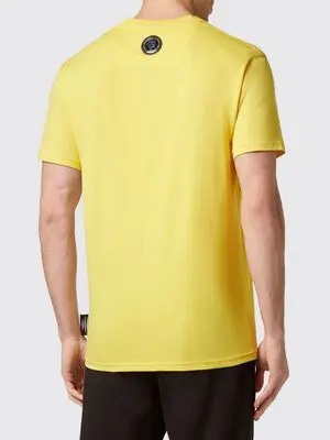 PLEIN SPORT Slim Fit Cotton T-shirt With Contrast Hexagon Logo - Black 1