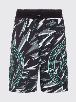 PLEIN SPORT Graphic Print Jersey Sports Shorts