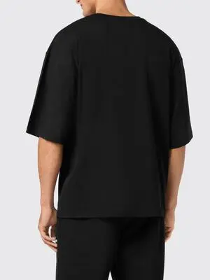 PLEIN SPORT V-neck Dropped Shoulder Cotton T-shirt